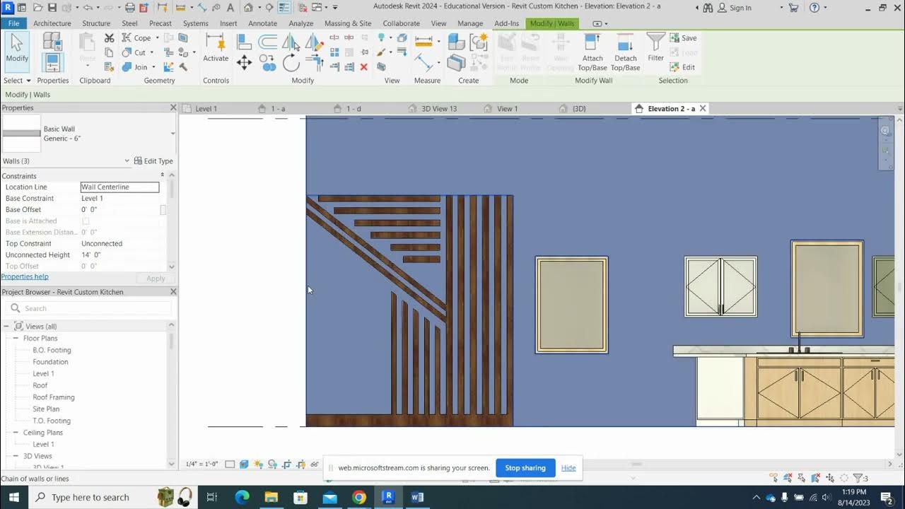 Revit Living Room Millwork - YouTube
