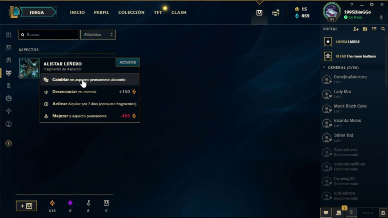 Skin Random League of Legends 2020 (Aspecto permanente aleatorio) - YouTube