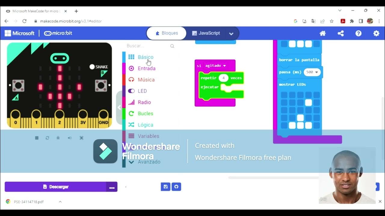 Ejemplo de programación con MakeCode - YouTube