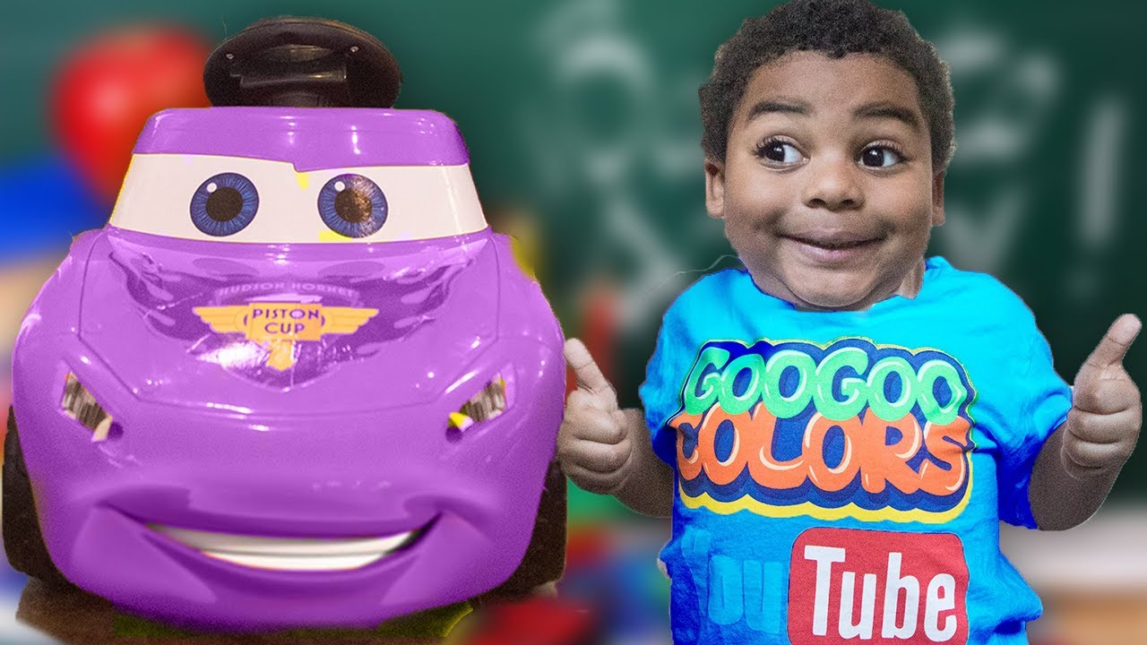 GOO GOO GAGA TEACHING LIGHTNING MCQUEEN HOW TO SPELL N COLOR! A PRETEND ...