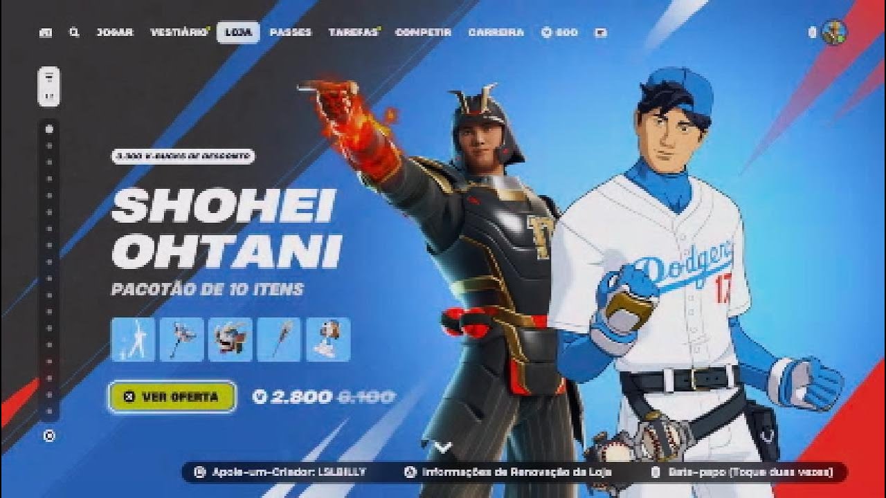 NOVA SKIN SHOHEI OHTANI FORTNITE - YouTube