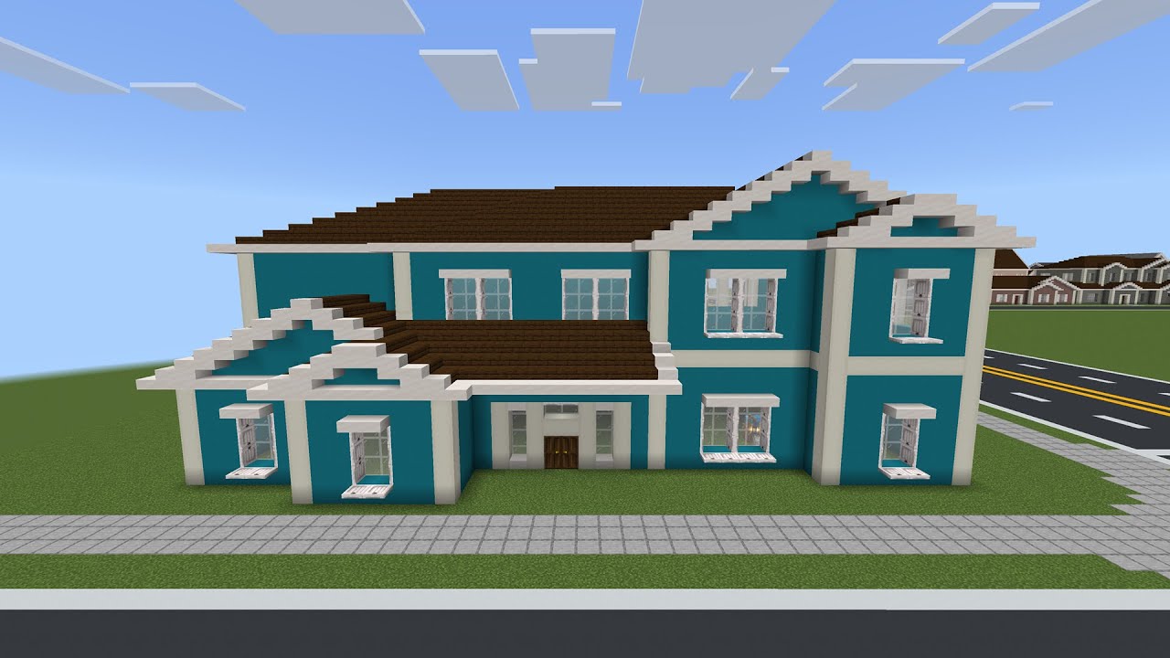 How To Build A Suburban House 🏠 In Minecraft Tutorial 761 - YouTube