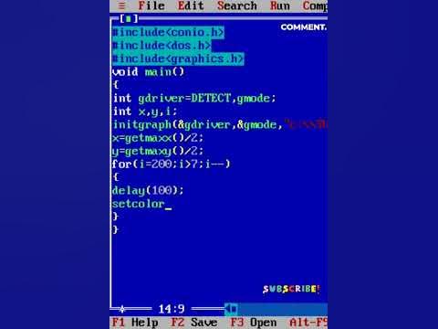 #47 Graphics in c | Draw colourful circles | #c_programming #c_language #shorts #for_loop - YouTube
