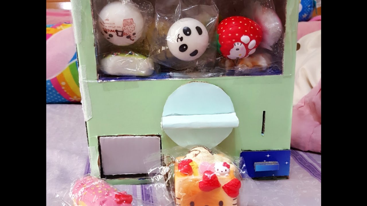 自製軟軟販賣機DIY Homemade Squishy vending machine - YouTube