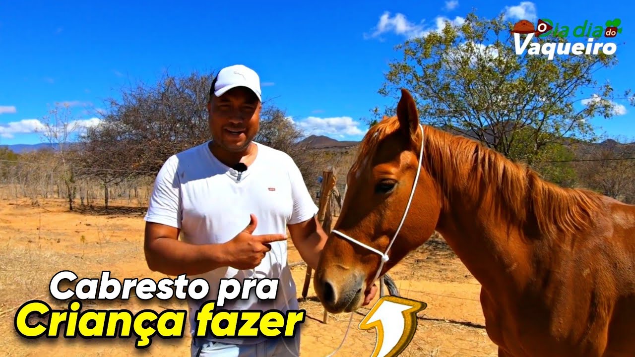 COMO FAZER CABRESTO PRA CAVALO O MAIS FACIL DO MUNDO CABRESTO CRIANÇA ...