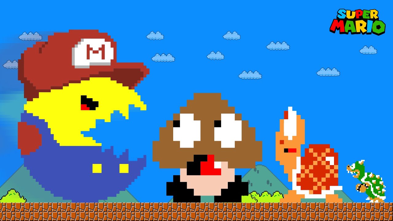 Pacman Mario's Evolution Calabity in Super Mario Bros ! | Level Up ...