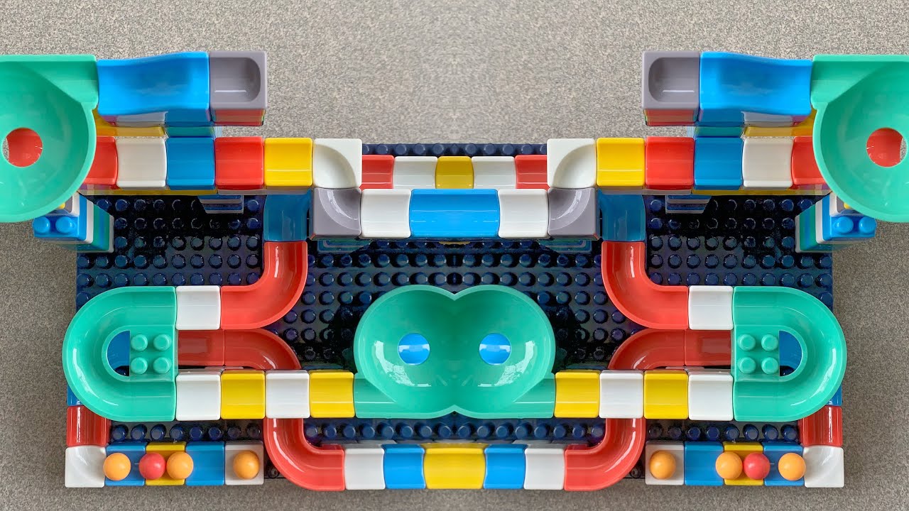 41 minutes relaxing satisfying video marble run building blocks ️ how ...