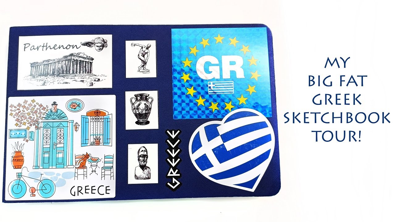 My Big Fat Greek Sketchbook Tour! Flip Through & Greece Travel ...