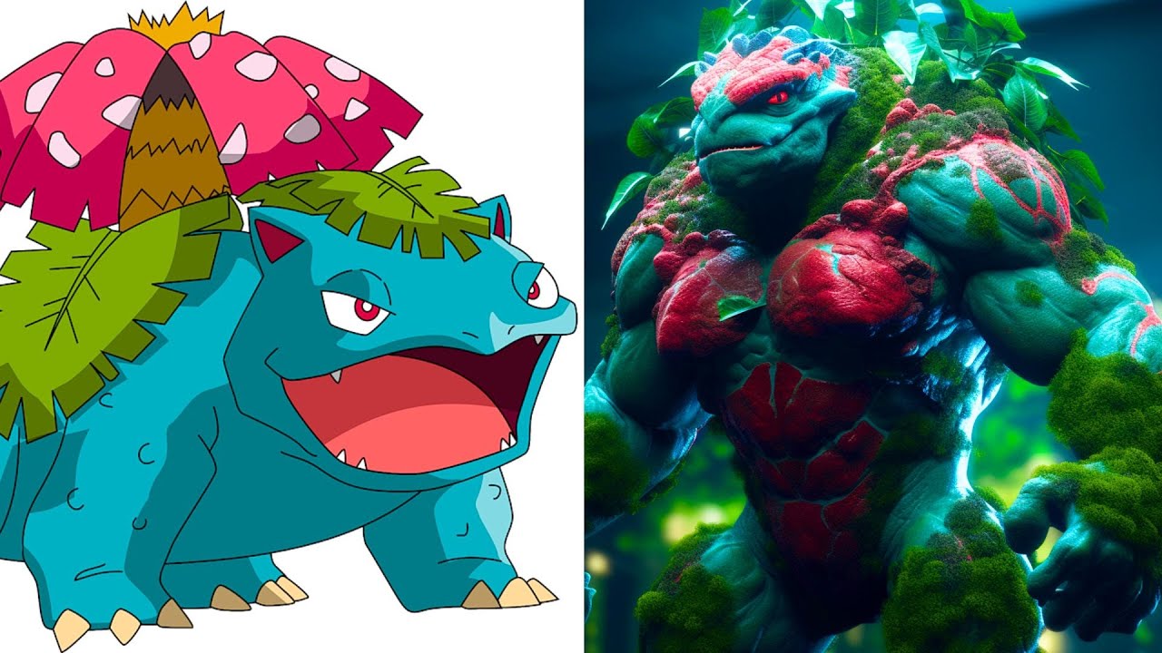 POKEMON CHARACTERS AS POWERFUL BODYBUILDER VERSIONS - YouTube