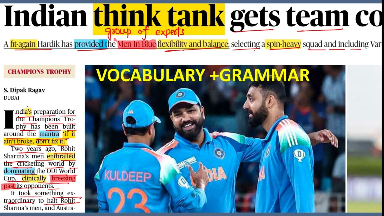 The Hindu newspaper reading. Improve your comprehension. IND VS NZ ...
