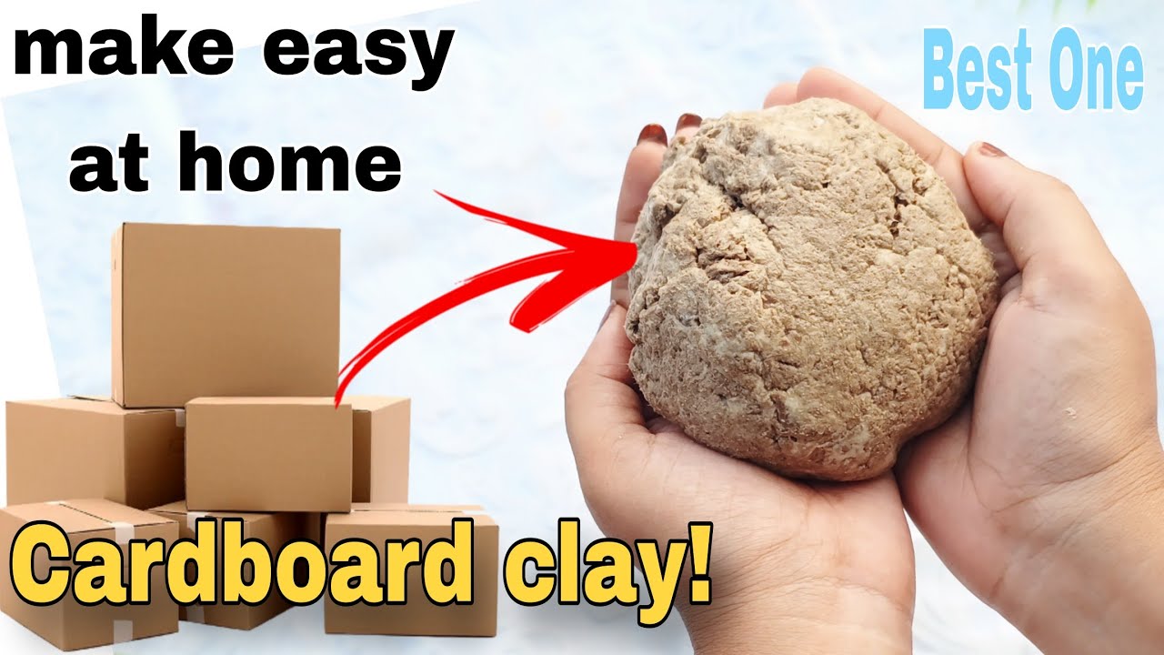 How to make Cardboard clay at home / Homemade Clay / Best Clay Diy # ...