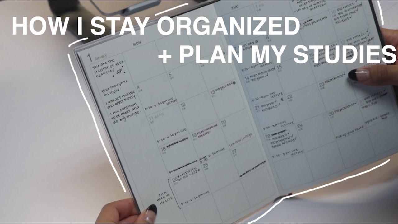 how I stay organized + plan my studies as a grad student - YouTube