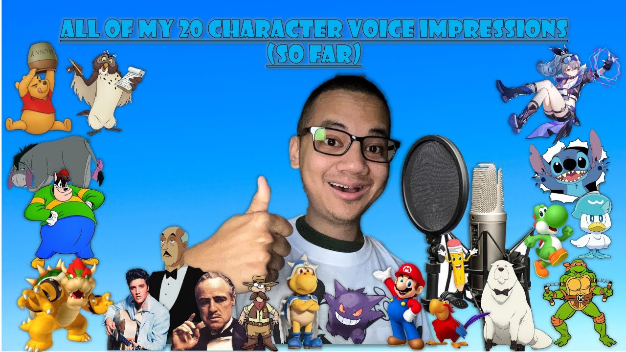 All of my 20 character voice impressions (So far) - YouTube