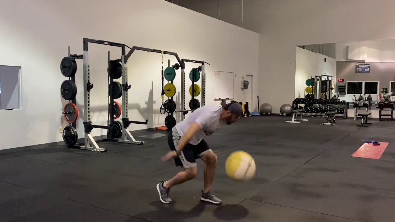 Side-To-Side Overhead Med Ball Stomps - YouTube