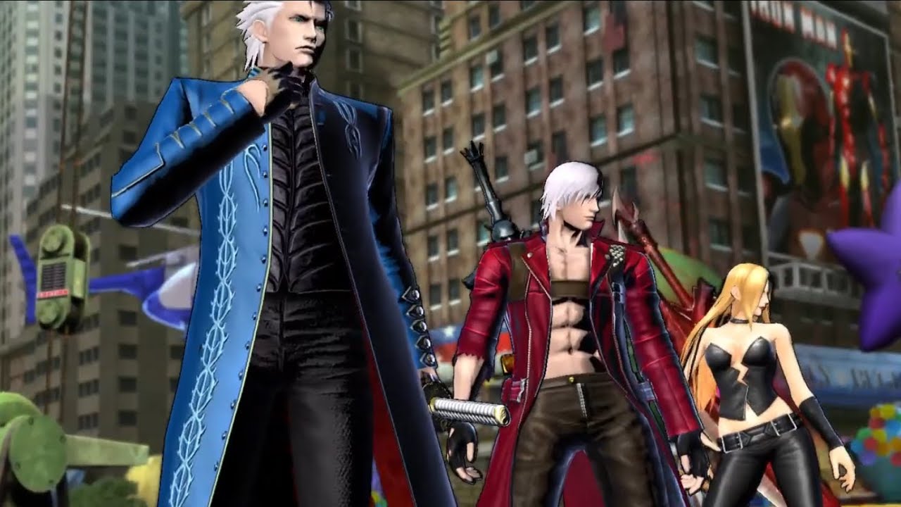 Dante Vergil Trish Ultimate Marvel VS Capcom 3 Arcade Mode Gameplay ...