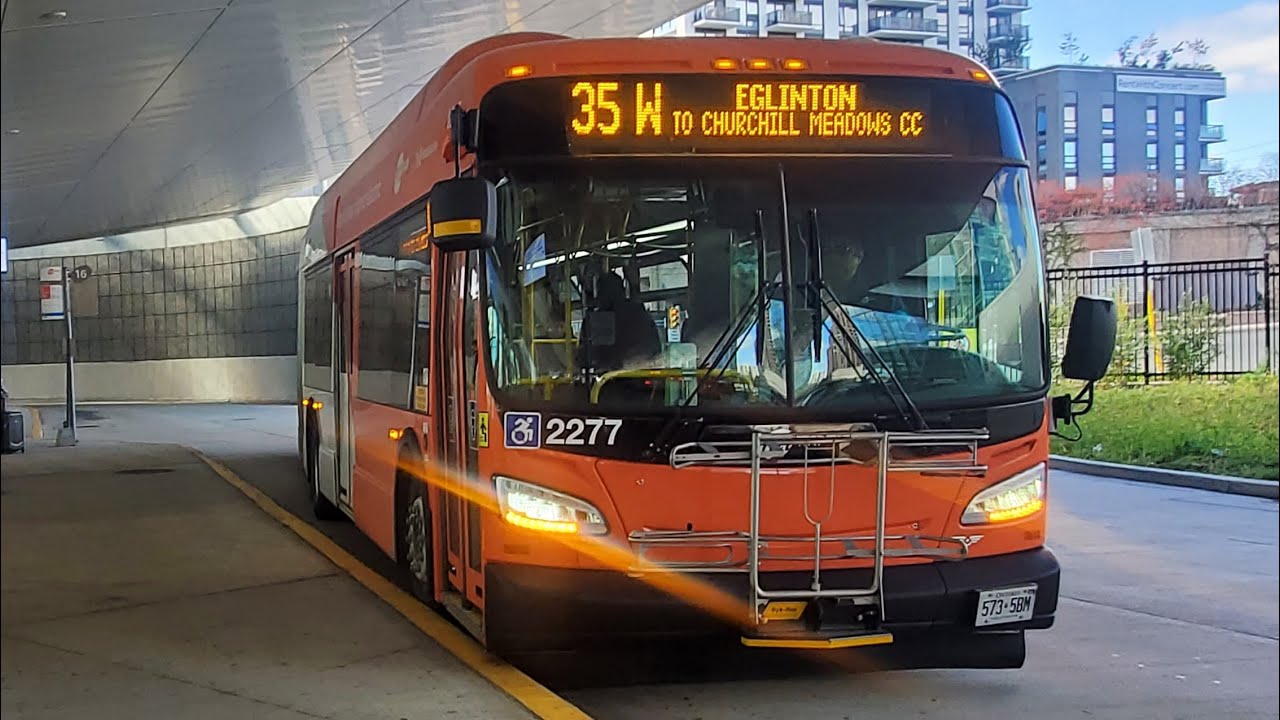 FAST HYBRID! MiWay 2022 New Flyer XDE60 #2277 (35) - YouTube