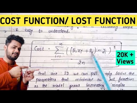 Cost Function/Lost Function in Machine Learning | Lec-10 - YouTube