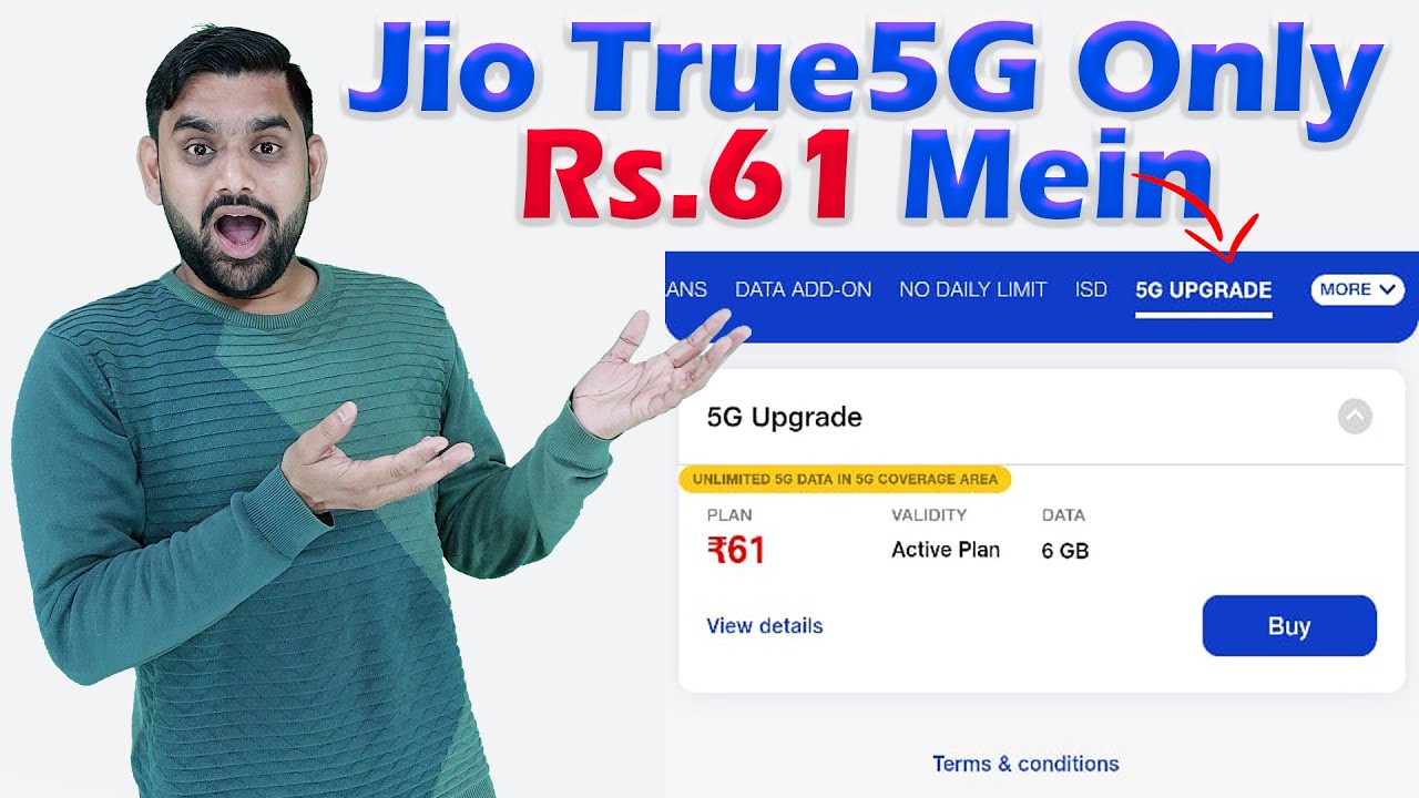 Jio Rs 61 5G Upgrade Recharge Details For Jio True5G Welcome Offer | My ...