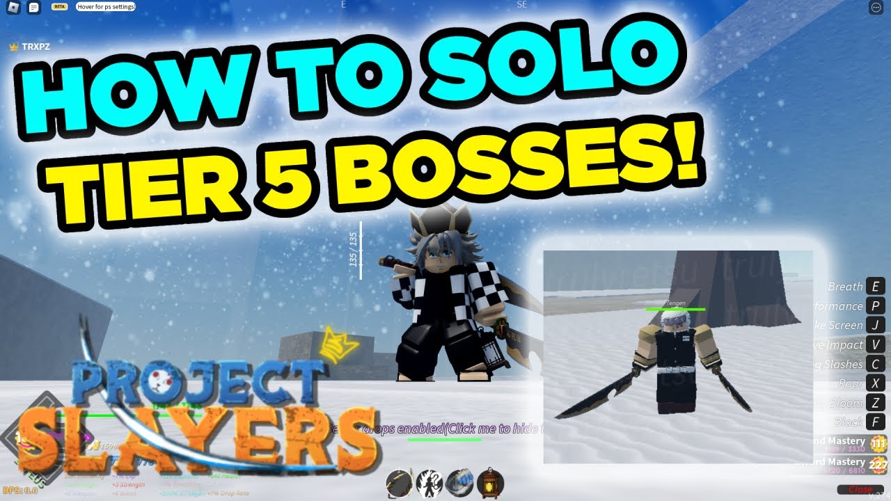 HOW TO SOLO NEW TIER 5 BOSSES AS A SLAYER [Project Slayers] - YouTube