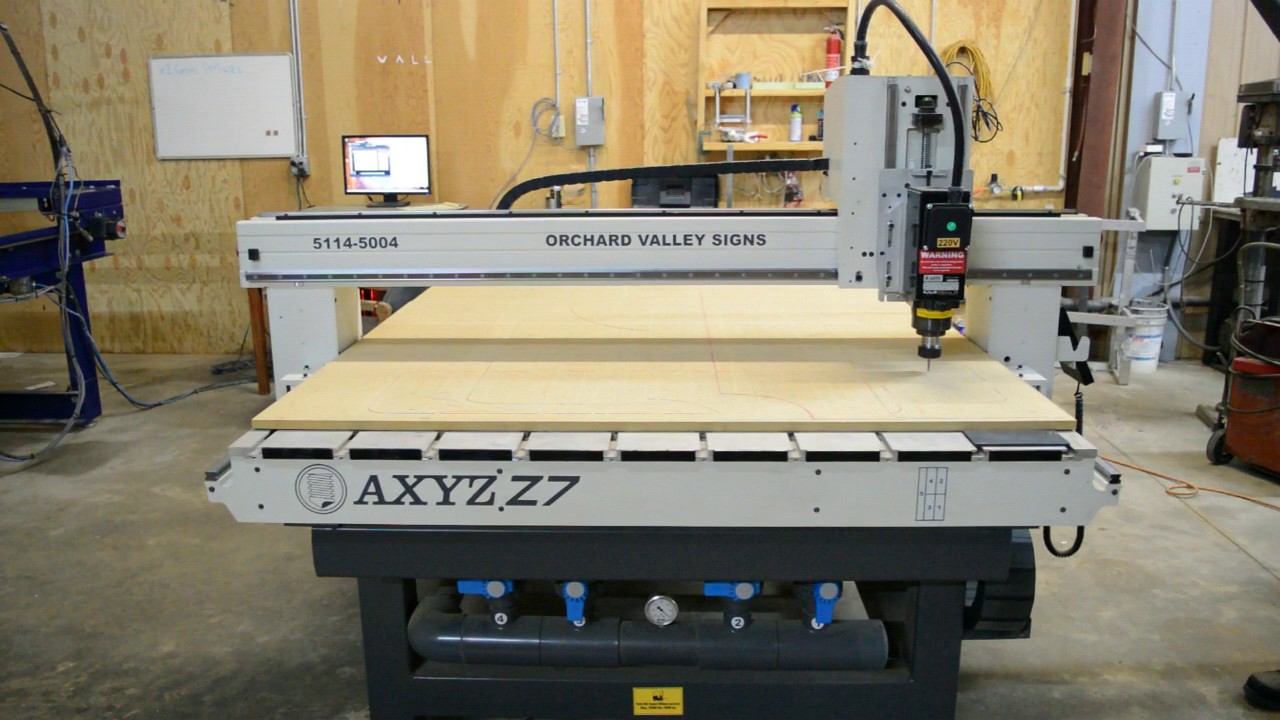 AXYZ Z7 CNC Router - YouTube