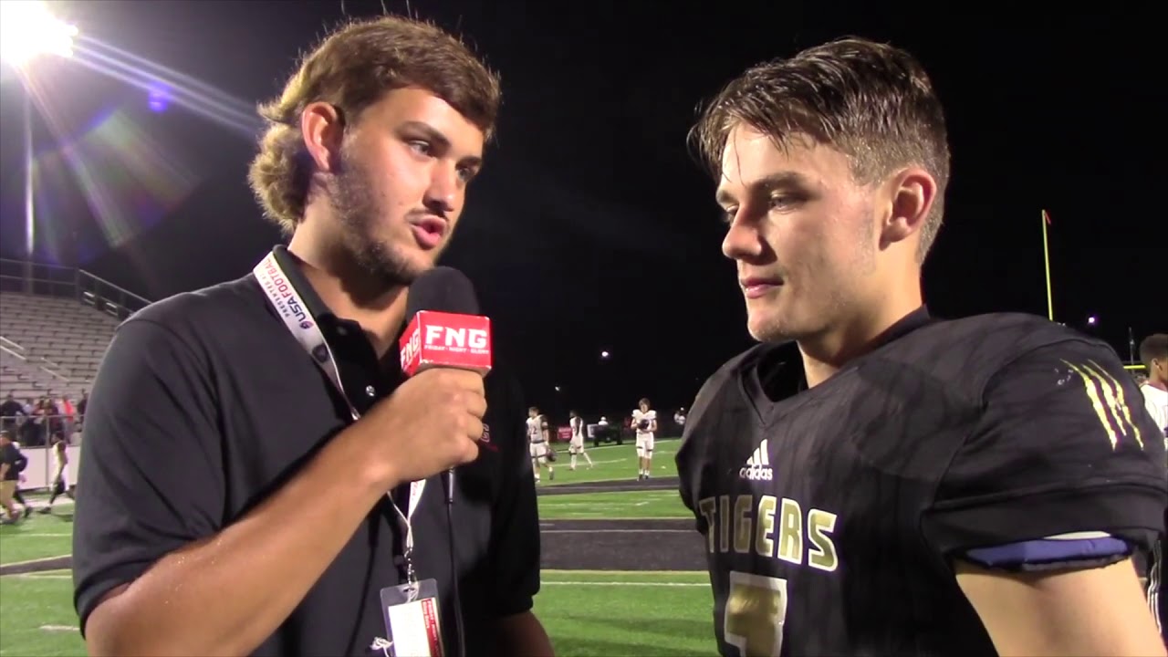 Broken Arrow Quarterback Jake Rains after Defeating Norman 35-13 - YouTube