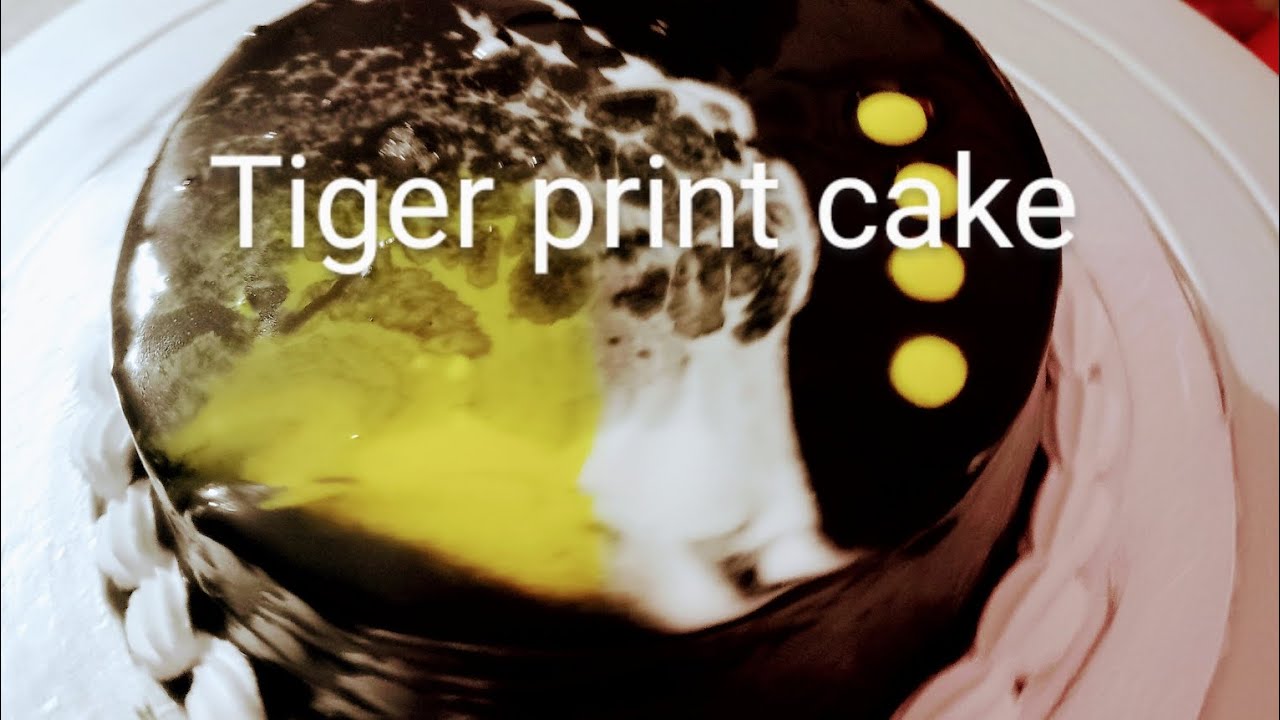 Tiger print cake #chocolatecake #cake - YouTube