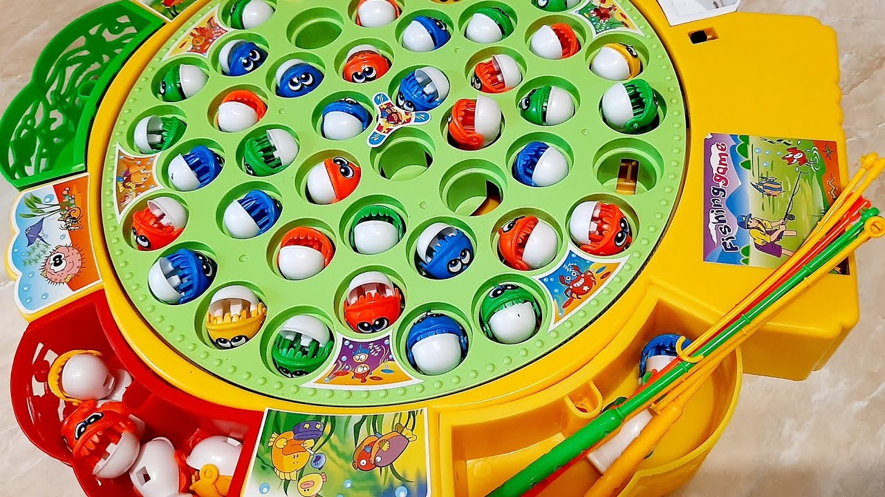 1 MINUTE UNBOXING NEW LARGE FISHING GAME 45 FISHES & 5 PLAYERS 😱🐟🐠😱 # ...