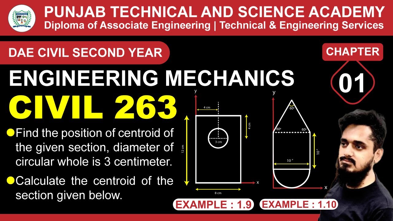 DAE Civil 263 Chapter 1 Example 1.9 to 1.10 | Engineering Mechanics ...