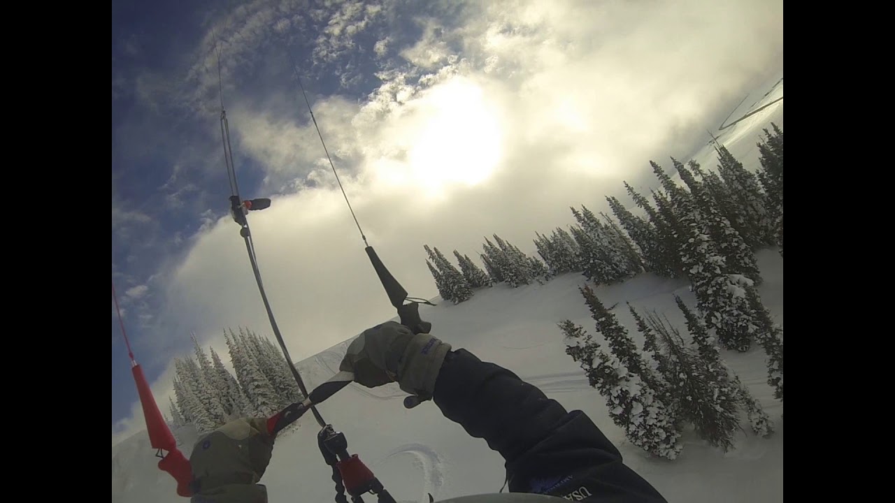 Snowkiting Big Air Peter Miller Skyline Dec 8th 2018 - YouTube