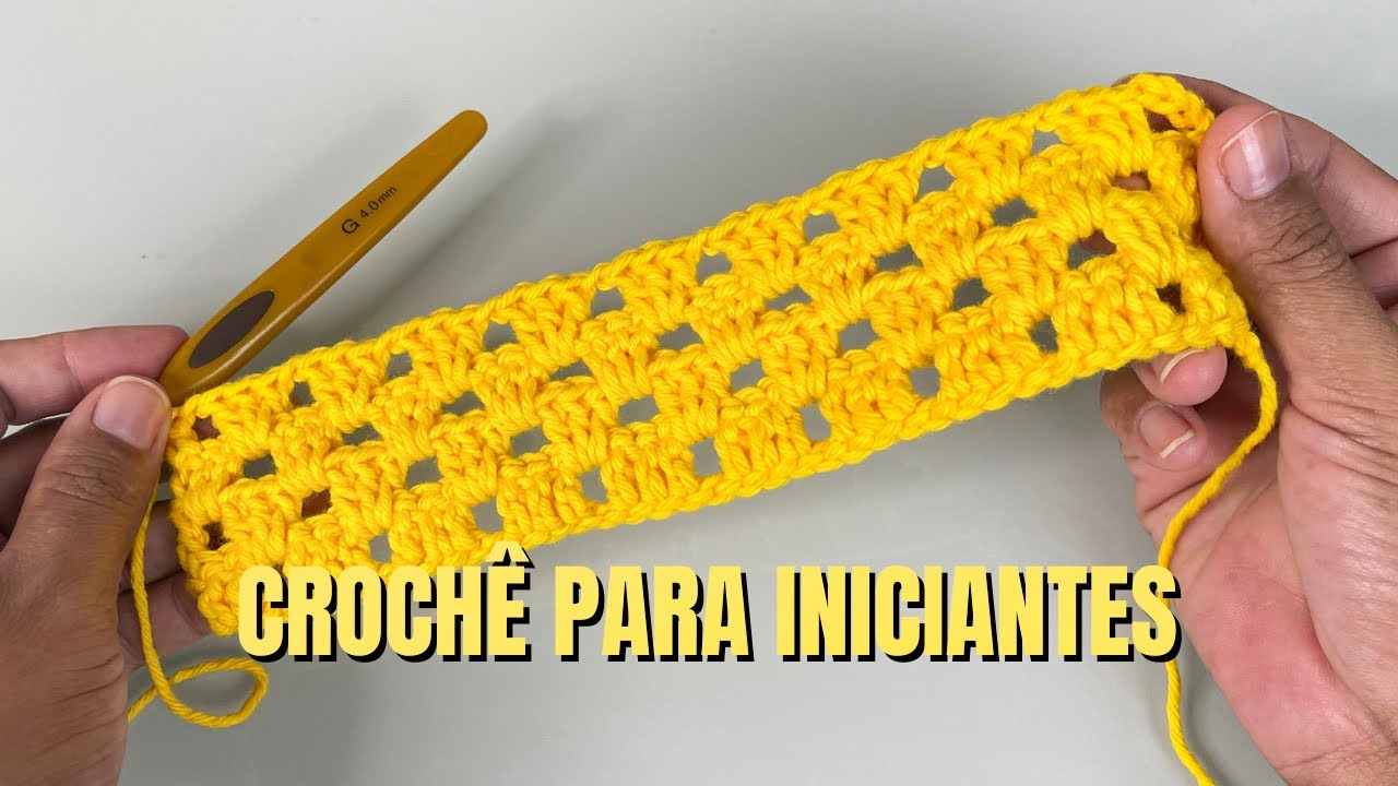 PONTOS DE CROCHÊ SUPER FÁCIL - Crochê para iniciantes - YouTube