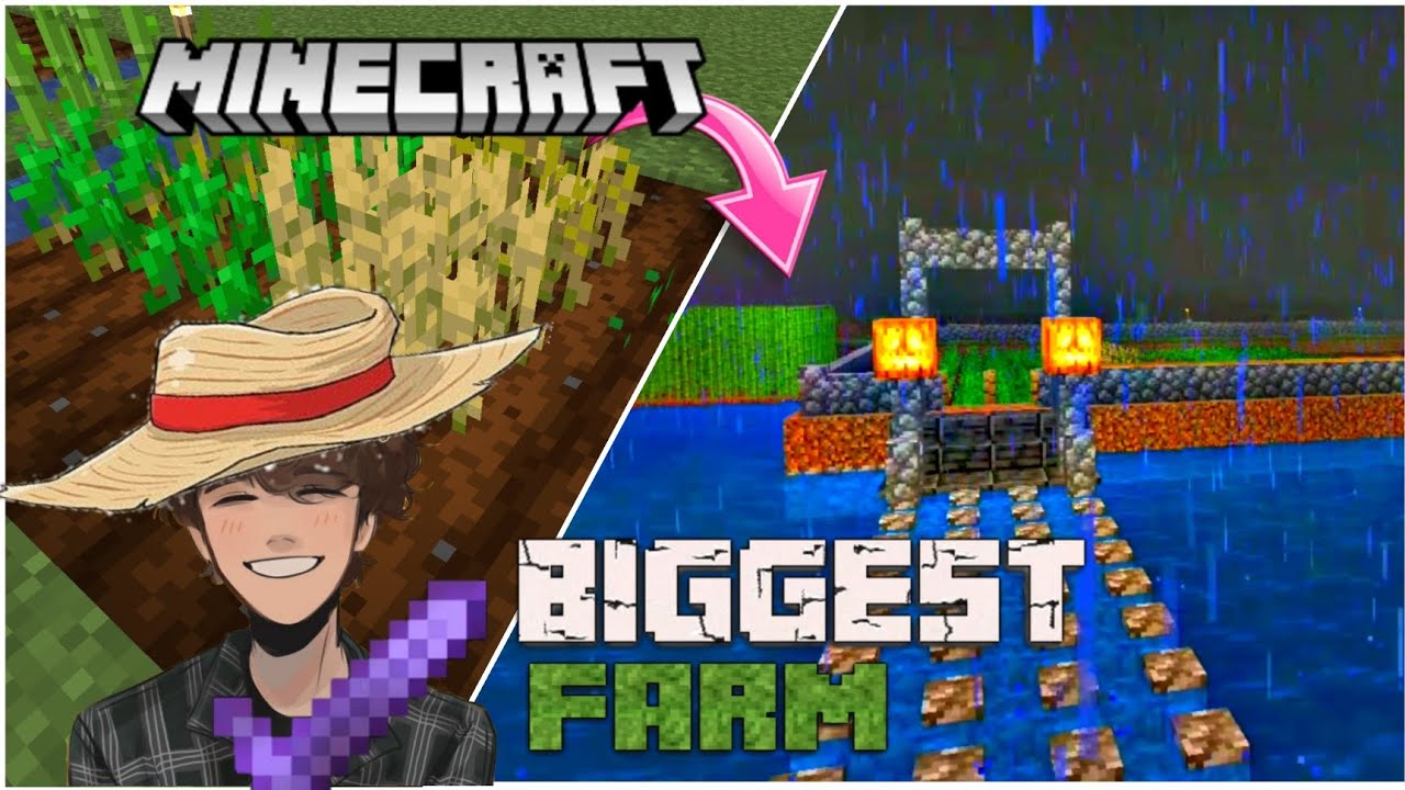 Minecraft Mobile Gameplay part 5- i made the biggest farm in my ...