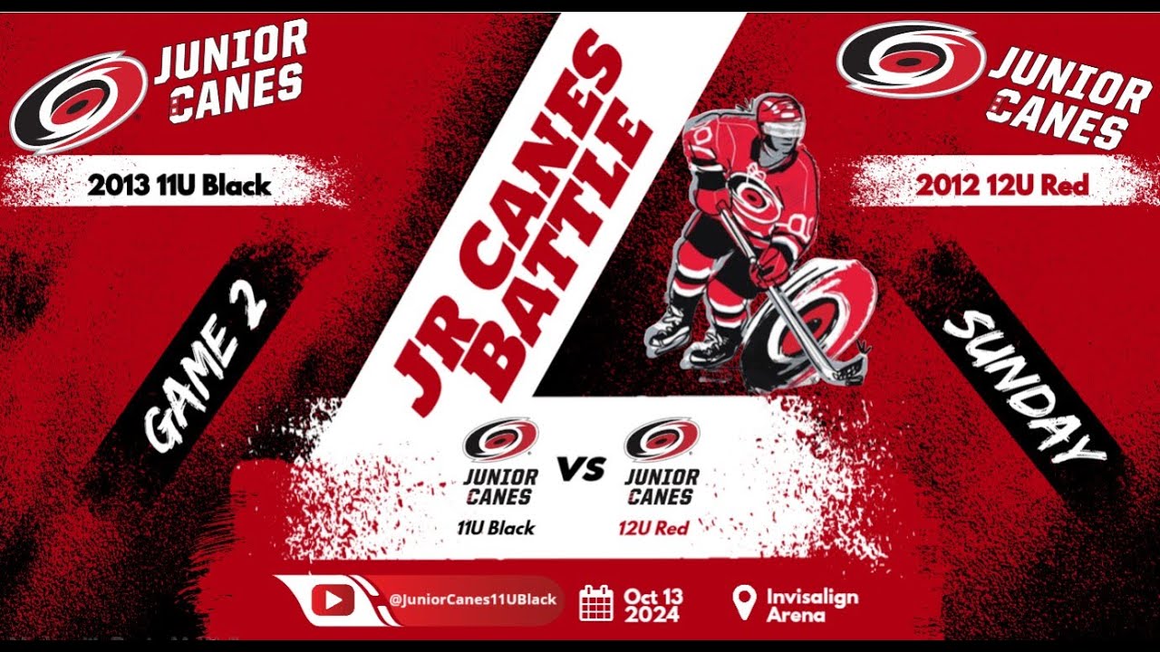 Jr Canes 11U Black vs Jr Canes 12U Red - Game 2 (2 of 4) Away Team ...