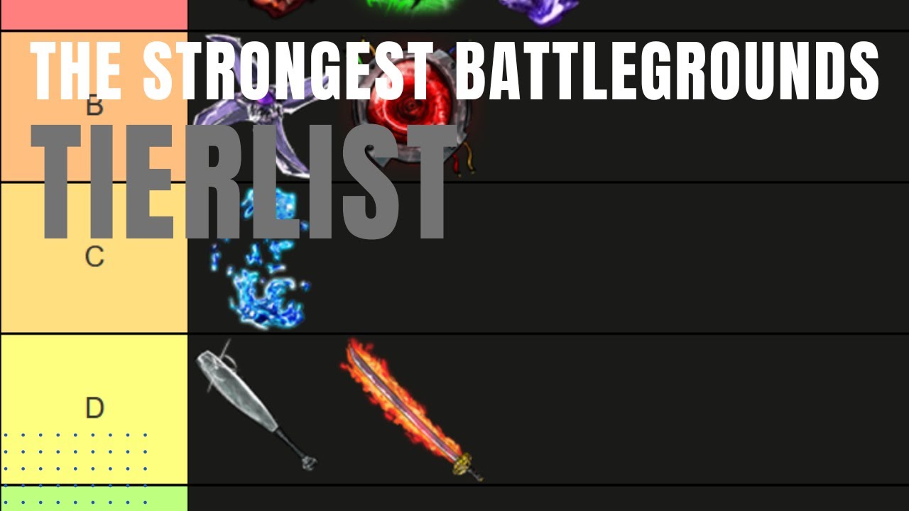 The Strongest Battlegrounds Tierlist - YouTube