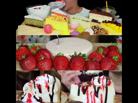 ASMR Cheesecake Dessert 치즈 케이크 디저트 芝士蛋糕甜点 Şahmat tortu чизкейк/ Dessert ASMR/ No Talking