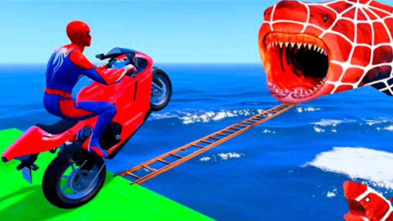 GTA V Epic New Stunt Race For Car Racing Challenge by Trevor and Shark ...