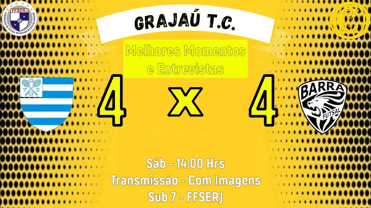 Melhores Momentos Grajaú T.C. 4 x 4 Barra - Sub 7 - FFSERJ - YouTube