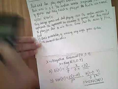 The Negative Binomial Distribution Mean & Variance - YouTube