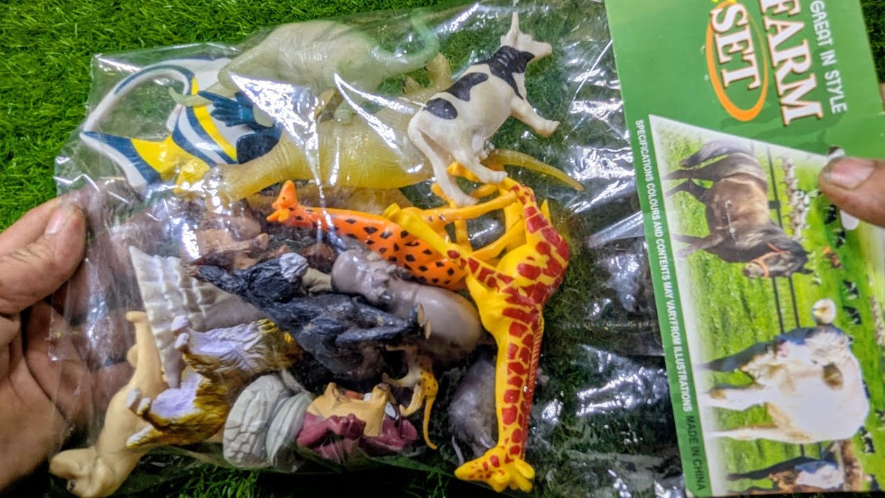 ASMR ]] 5:16 Minutes Satisfying Unboxing Animal Toy Collection! Cow ...