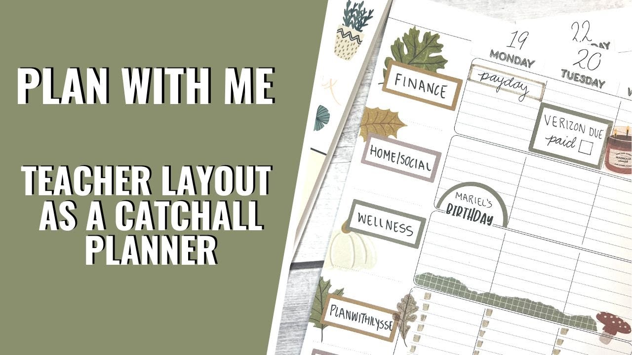 PLAN WITH ME | TEACHER LAYOUT - YouTube
