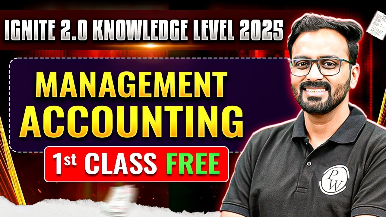 Management Accounting ACCA F2/MA | Free Demo Lectures 🔥 | ACCA Ignite 2 ...