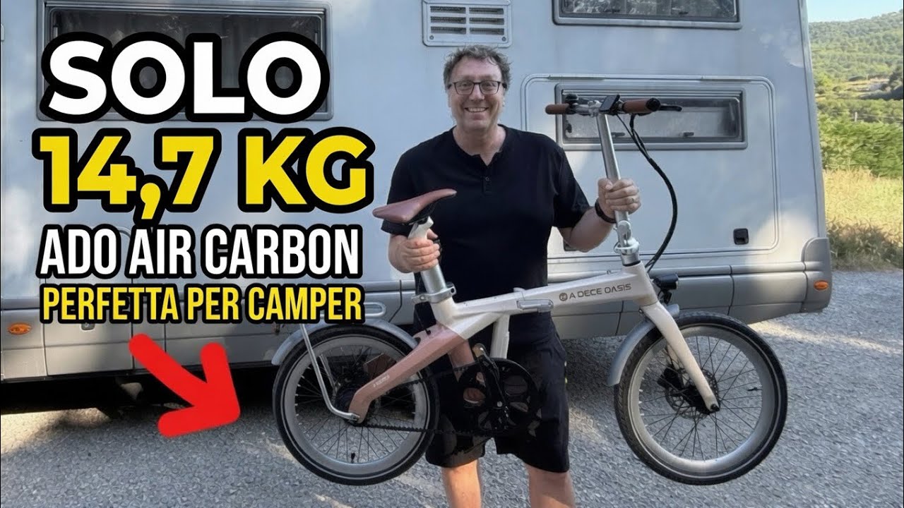 Bici Elettrica Pieghevole più LEGGERA (14,7kg) Ruote da 20' - Ado Air ...