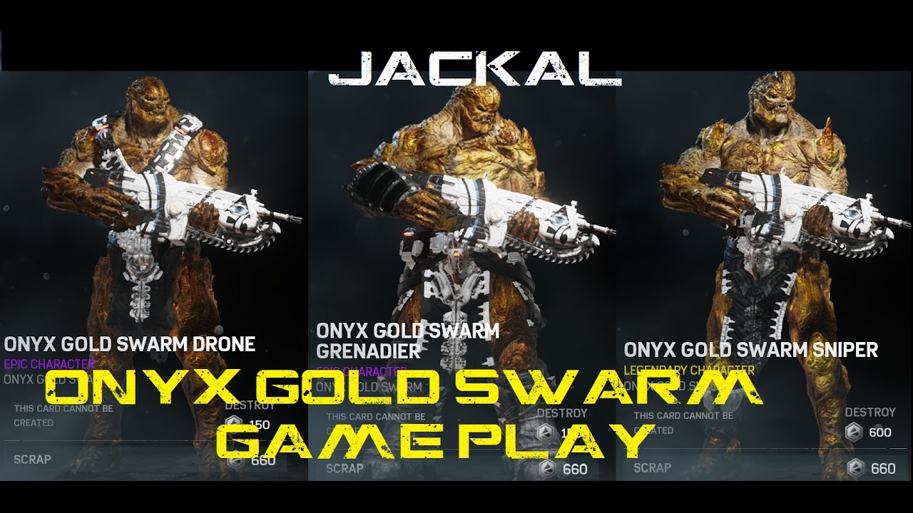 Gears of War 4 Onyx Gold Swarm Game Play Drone, Grenadier and Sniper ...