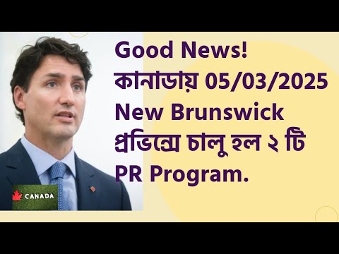Good News! কানাডায় 05/03/2025 New Brunswick প্রভিন্সে চালু হল ২ টি PR ...
