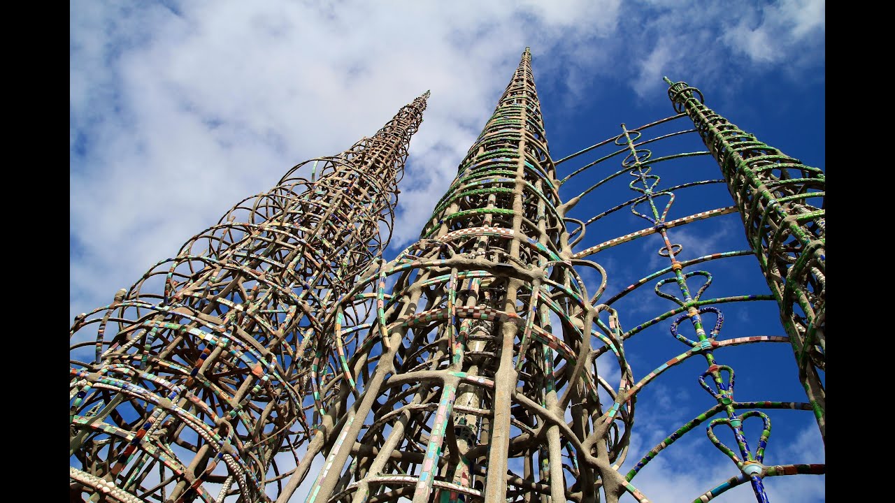 Watts towers in California - YouTube