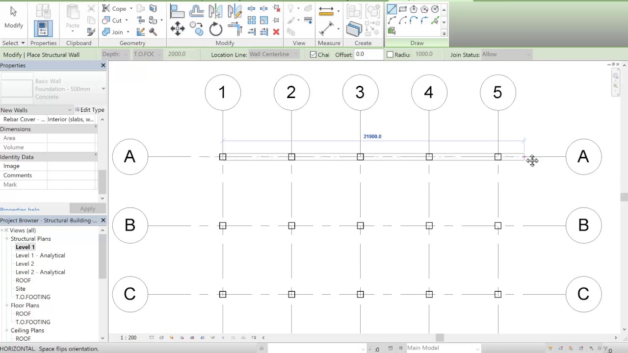 5/40 Revit Structure Foundation Wall - พื้นฐาน Revit (โครงสร้าง ...