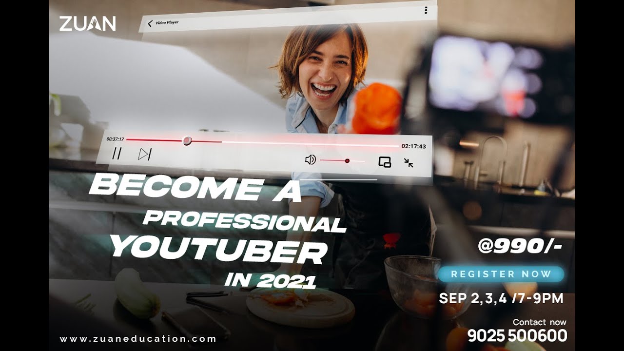 Become a Professional YouTuber in 2021 | Zuan Education | Webinar - YouTube