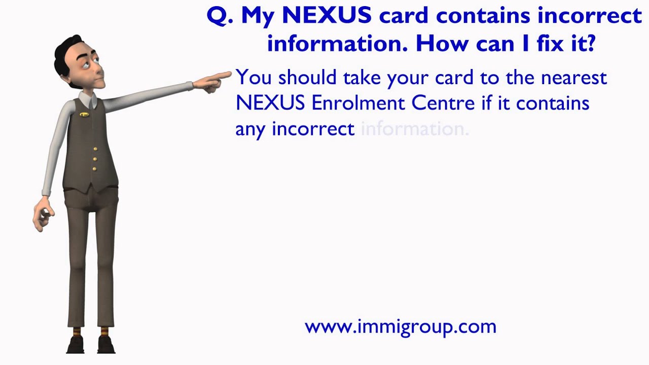 My NEXUS card contains incorrect information. How can I fix it? - YouTube