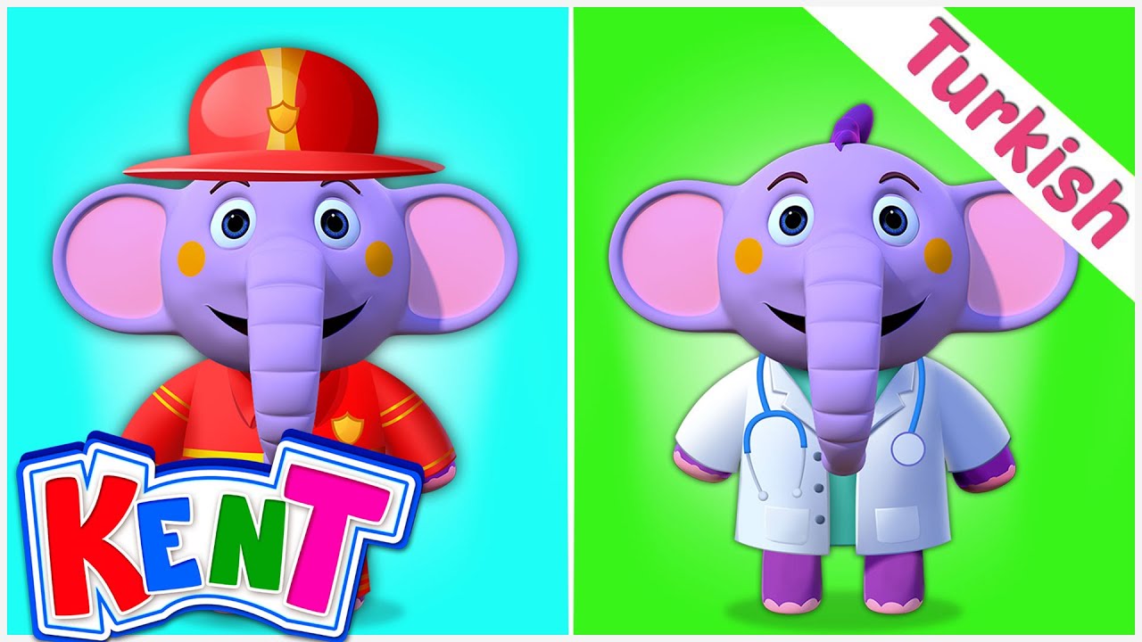 Kent The Elephant | Mesleği tahmin et | Çocuklar İçin Öğrenme Videoları ...