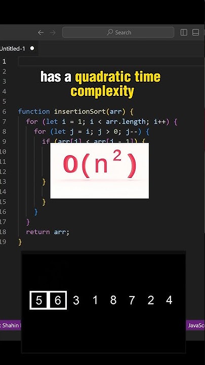 Javascript Insertion Sort Step By Step Guide Youtube