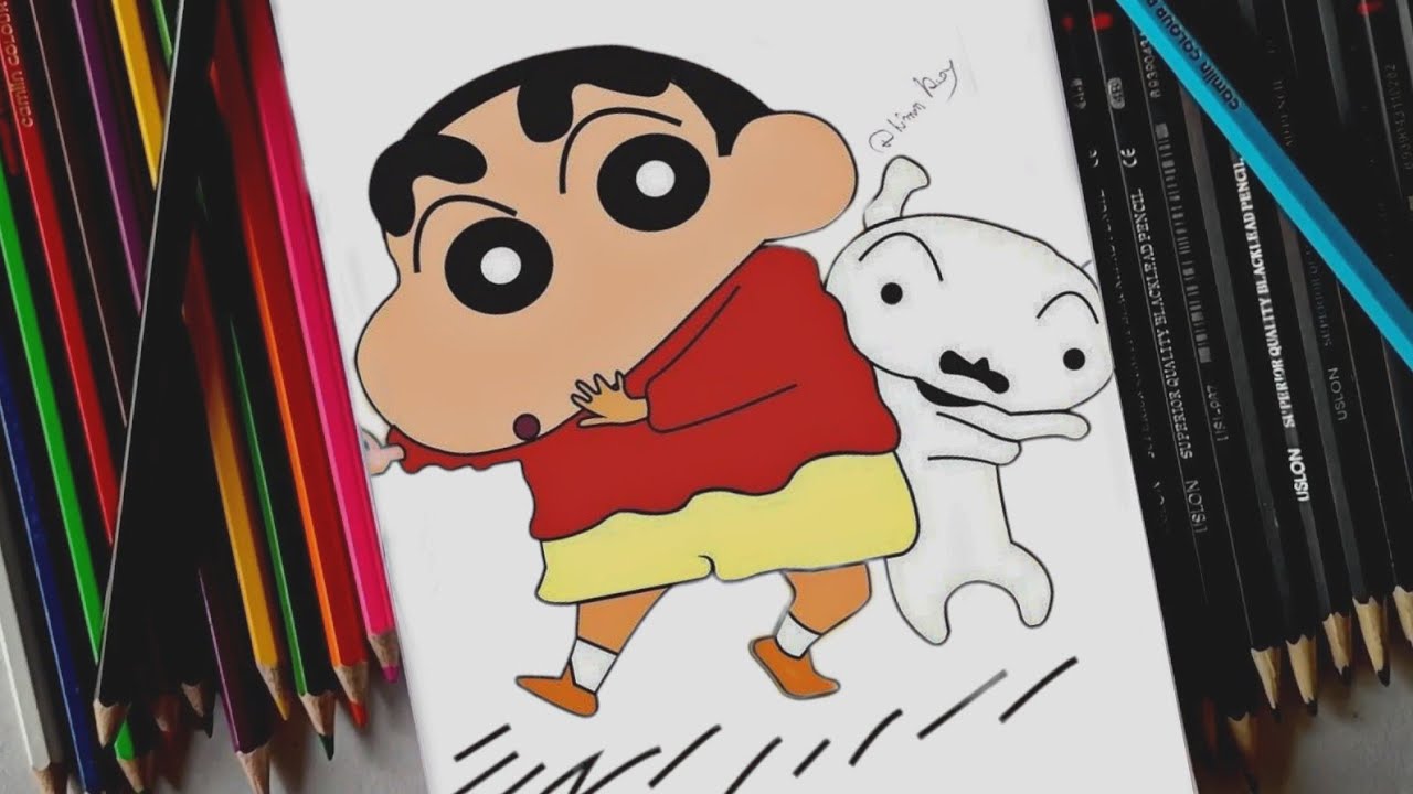 shin-chan pencil art 😉#shinchan #painting #sketch - YouTube
